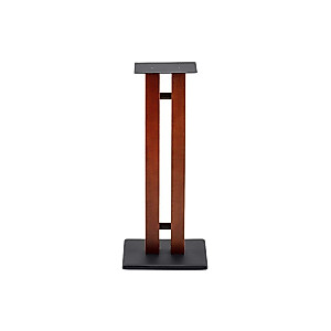 Monolith Speaker Stands (Each) 50 Lbs Capacity, Adjustable Spikes, Sturdy Construction, Ideal for Home Theater Speakers, Adjustable Spikes, 28 Inch, Cherry Wood Finish