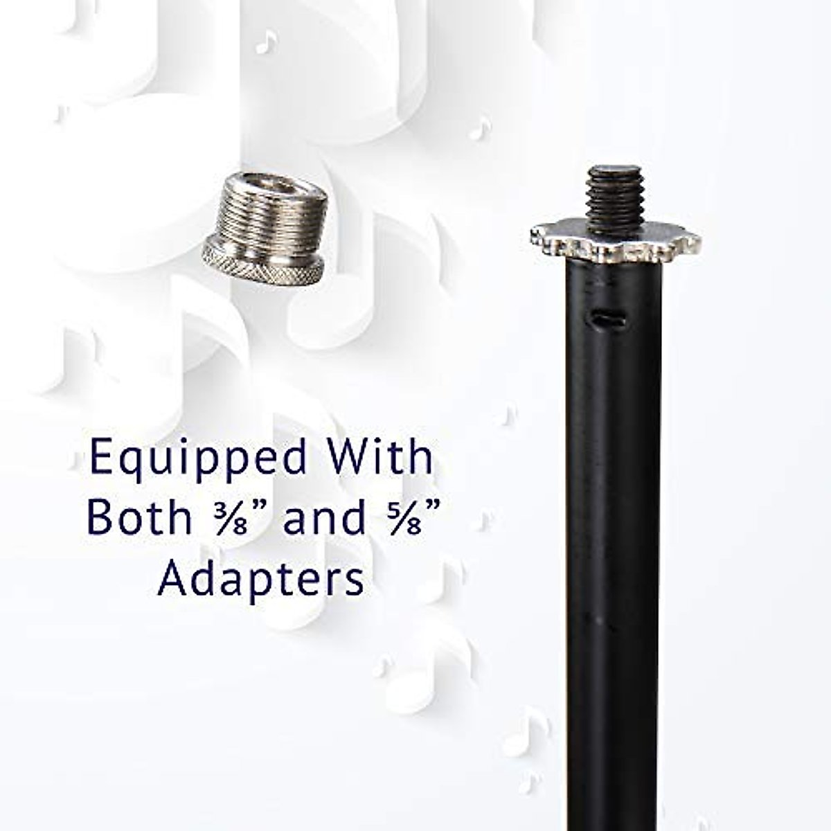 LyxPro Microphone Stand Boom Arm Tilting Rotating Floor Podium Stage or Studio Strong Durable And Foldable Height 38.5"- 66" Extends Arm to 29 3/8" Comes With 3/8" and 5/8" mount Adapter