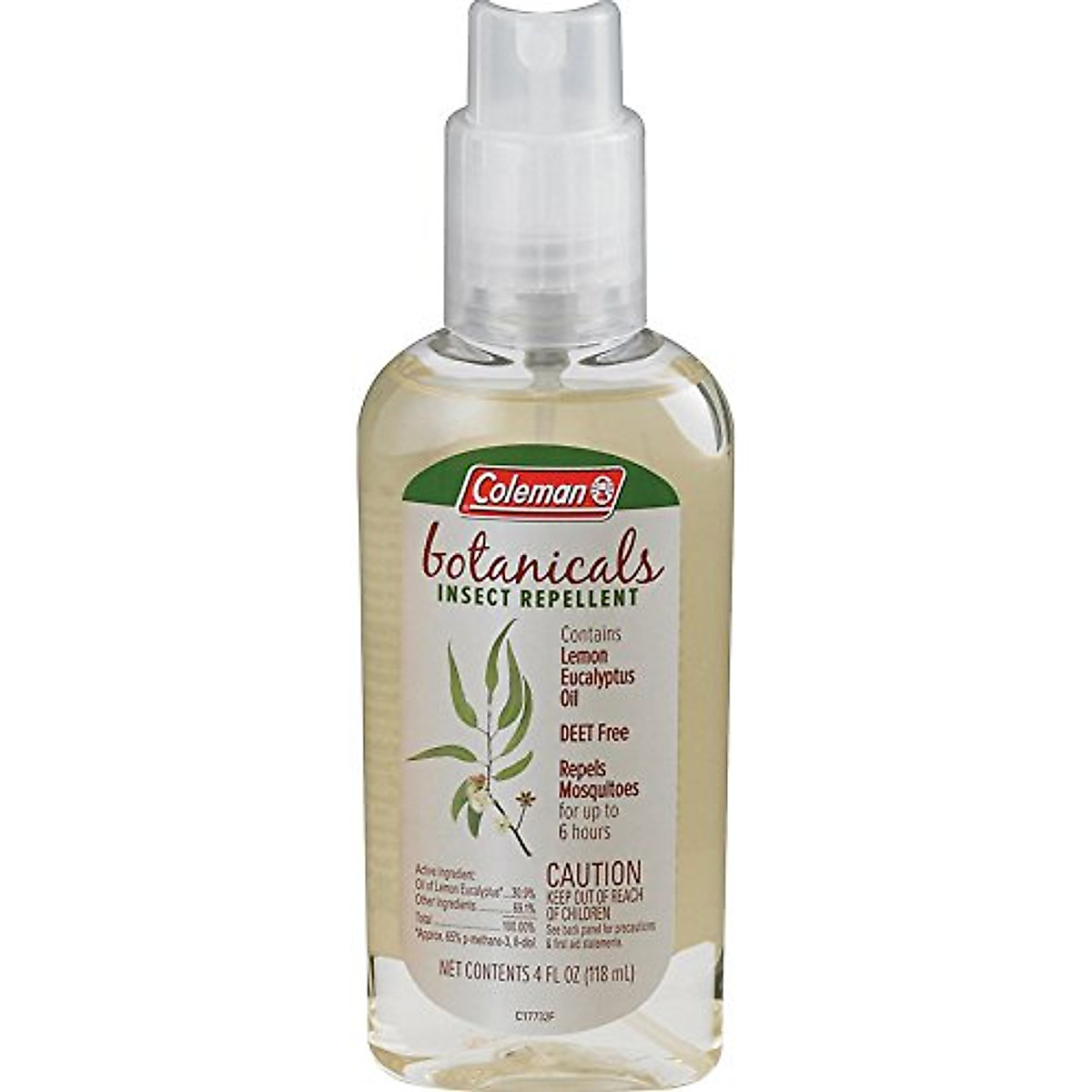 Coleman Botanicals Lemon Eucalyptus Insect Repellent DEET Free - 4oz. Pump - 2 Pack - w/ (6) Healthandoutdoor Hand Wipes
