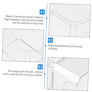 DOITOOL 2pcs Tea Bag Box Acrylic Sundries Containers Coffee Bag Box Acrylic Storage Box Storage Organizer Box Tea Containers Clear Candy Bags Square Coffee Bag Box Acrylic Containers Food