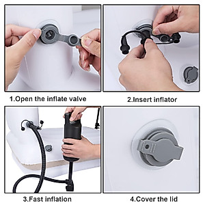 FIXMSV Toddler Airplane Bed Inflatable Bed for Airplane, Kids Bed Airplane, Car Baby Bed, Inflatable Toddler Plane Bed, Airplane Seat Extender for Kids with Folding Puzzles