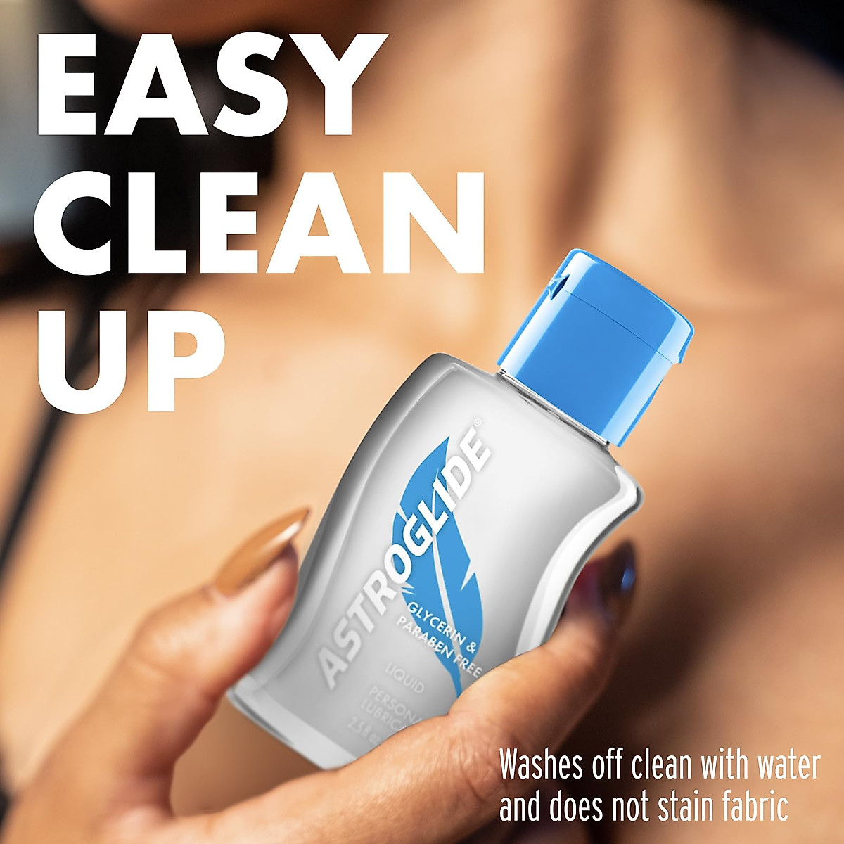 Astroglide Glycerin & Paraben Free Personal Lubricant (2.5oz), Hypoallergenic, Water Based Lube For Easy Clean-Up, Long-Lasting Pleasure, Travel-Friendly Size, Anal Safe, Dr. Recommended Brand