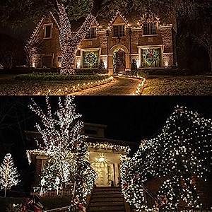 SOLARMKS Solar String Lights, 2 Pack 100 LED Solar Fairy Lights Waterproof Outdoor String Lights 33ft Copper Wire Lights for Patio Lawn Garden Gate Yard Party Wedding Christmas Decoration,Cool White