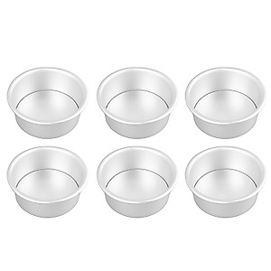 HaseM Round Cake Pan, Widely Used Nonstick Cake Pan 4 Inch Aluminum Alloy for Birthday