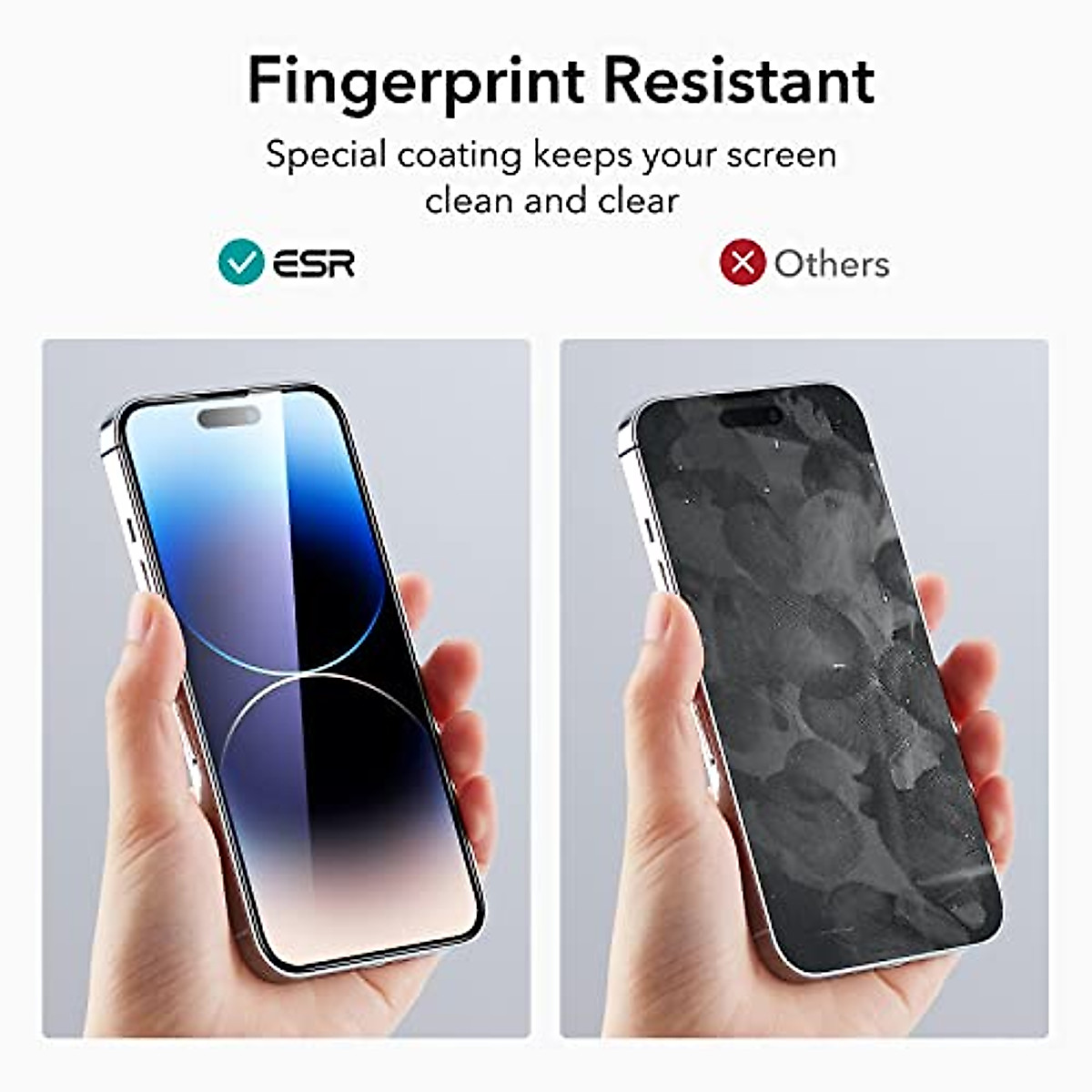 ESR for iPhone 14 Pro Max Screen Protector, Tempered-Glass with Easy Installation Frame compatible with iPhone 14 Pro Max, Military-Grade Protection, Ultra Tough, Scratch Resistant, 3 Pack
