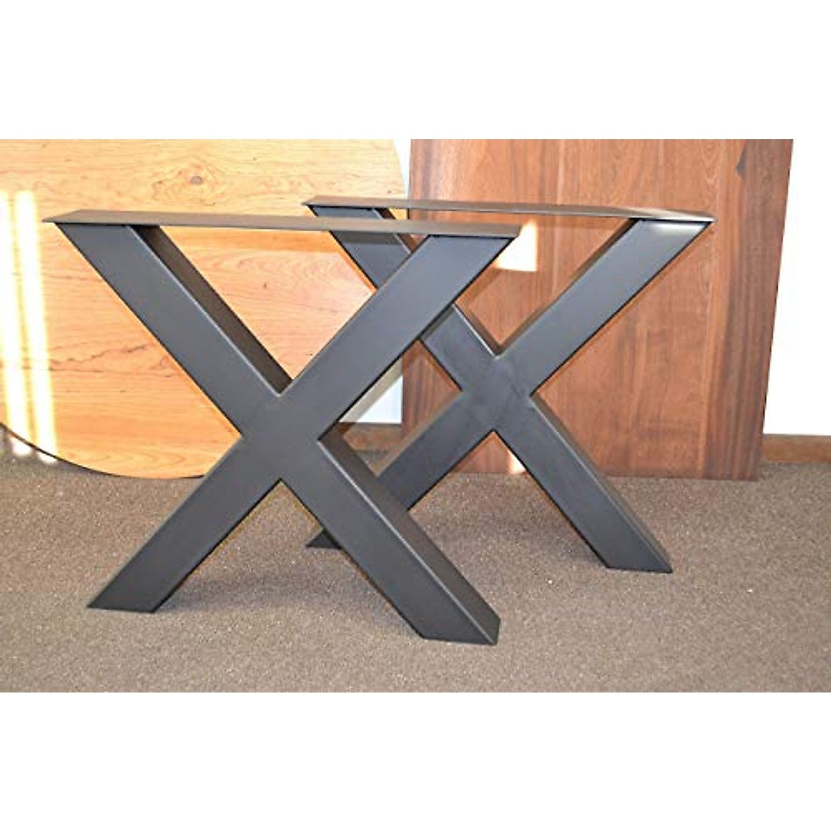 Metal Table Legs, X-Frame Style - Any Size and Color