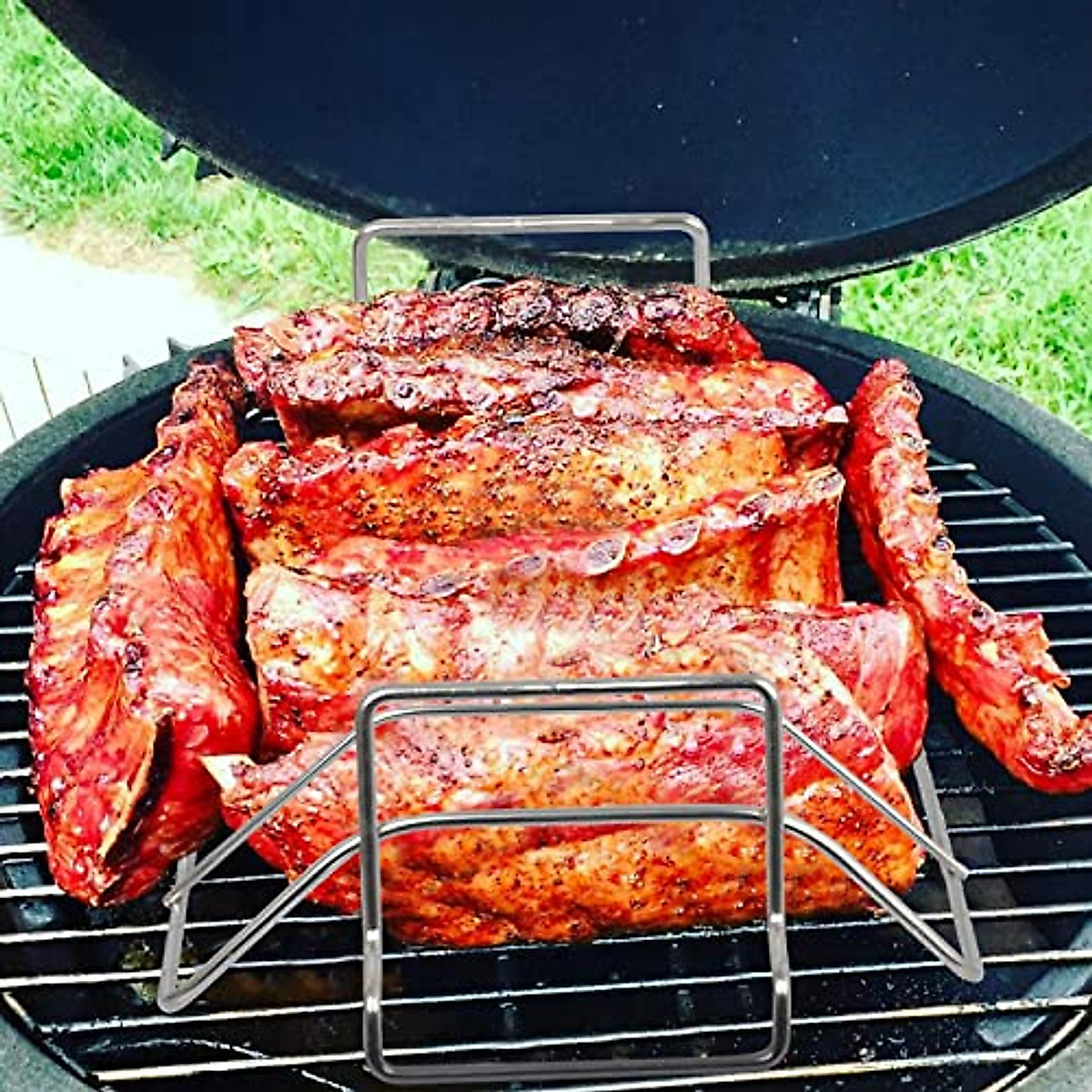 Burly grill Turkey Rack Turkey Toasting Rack for Big Green Egg, BBQ Rib ...