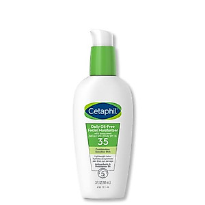 Cetaphil Face Moisturizer, Daily Oil Free Facial Moisturizer with SPF 35, For Dry or Oily Combination Sensitive Skin, Fragrance Free Face Lotion