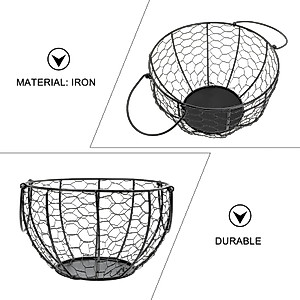 Metal Wire Egg Basket Egg Holder Organizer Case Container Kitchen Egg Storage Basket Fruit Basket Vegetables Fruit Bowl Kitchen Counter Organizers