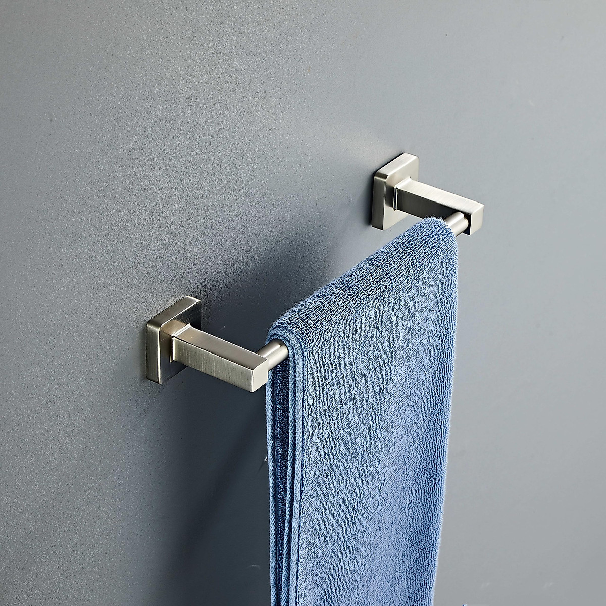 Bathroom Wall Mounted Towel Rack, Towel Bar with Stainless Rack and Hand Towel Holder, Shower and Bath Towel Racks for Bathroom Wall(Brushed Nickel, 12 Inch)…