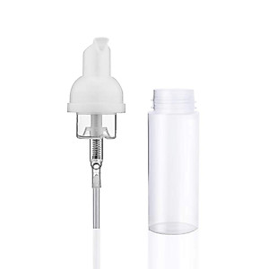 12 Pcs Empty Bottle Travel Soap Bottle | Plastic Foam Dispenser Bottle | Mini Foaming Soap Pump Dispenser for Cleaning, Travel, Cosmetics Packaging (2 oz)