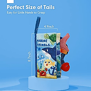 Baby Books 0-6 Months,Infant Tummy Time Toys High Contrast Sensory Baby Toys 6 to 12 Months Touch Feel Book Gift Christmas Stocking Stuffers for Boys Girls 0-3 Months Book Early Learning Stroller Toy