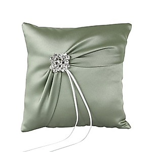 Ivy Lane Design Garbo Collection Wedding Ring Pillow, Sage Green