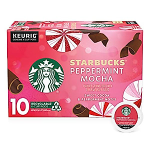 Starbucks Flavored K-Cup Coffee Pods (Peppermint Mocha, 10 Count (Pack of 2))