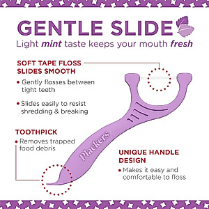 PLACKERS Gentleslide Dentla Flossers for Tight Teeth 90 ea (Pack of 2)