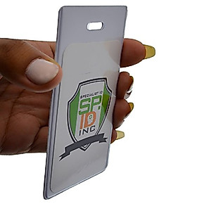 5 Pack - Slim and Sturdy Flexible Backpack & Airline Luggage ID Bag Tags - Business Card Holders - with Secure Plastic Worm Loop Straps by Specialist ID (White)