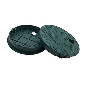 SEULEME Pneumatic Valve Box Cover Lid 6” Round Sprinkler System Irrigation Circular Valve Box,2 Pack