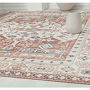 Rugs America Gallagher Collection GL60A Sangria Koti Transitional Vintage Area Rug 8' x 10'