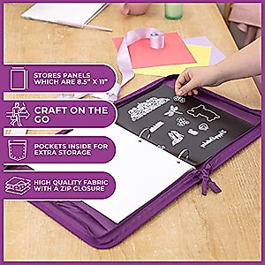 Metal Die & Stamp Storage Folder Large - Holds Panels 8.5 x 11 inches - Includes Zip Closure Perfect for Crafting on The Go by Crafter’s Companion
