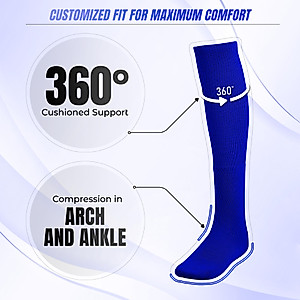 Vizari League Soccer Sock - Royal, Youth Size