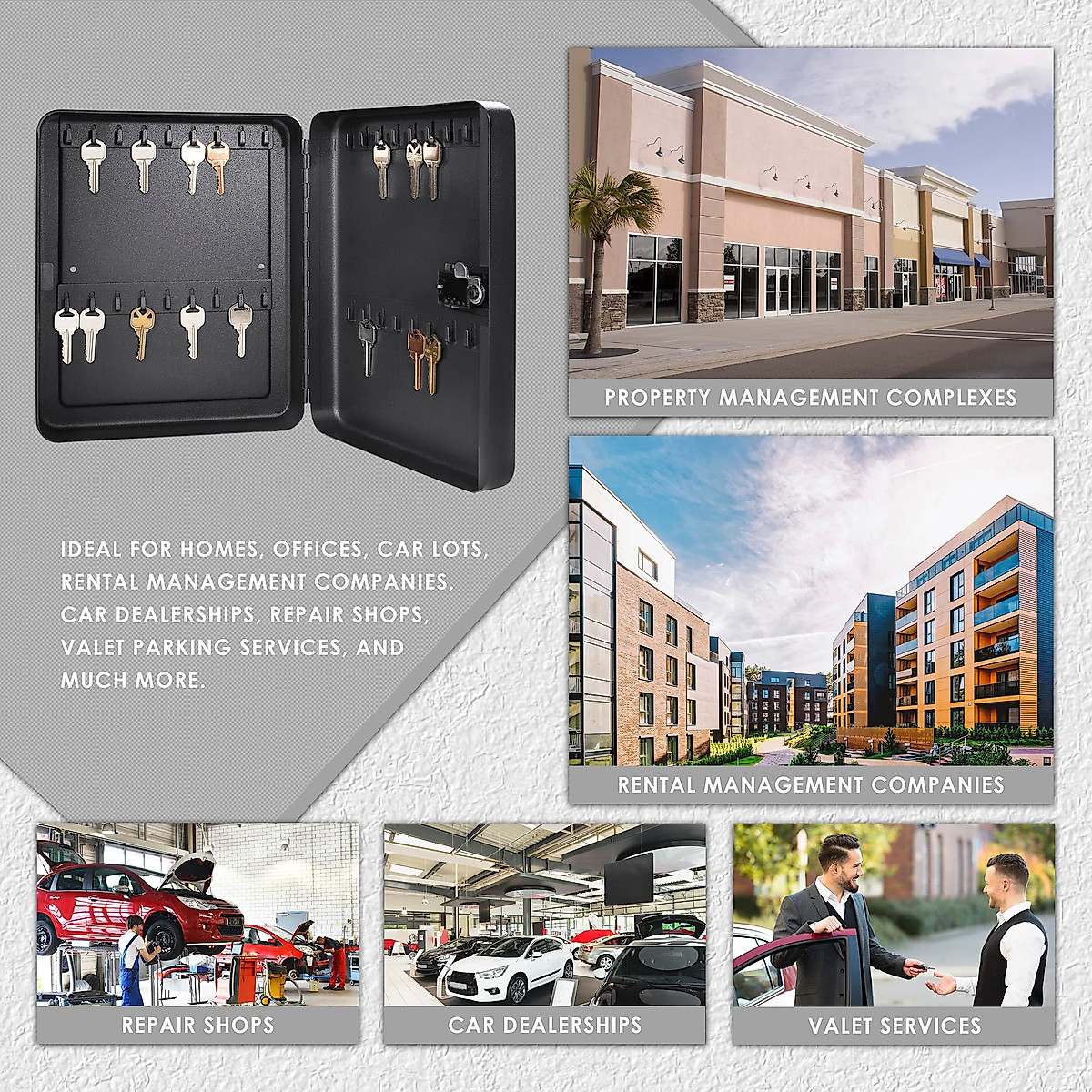 BARSKA 36 Position Key Safe with Combination Lock Black, Medium