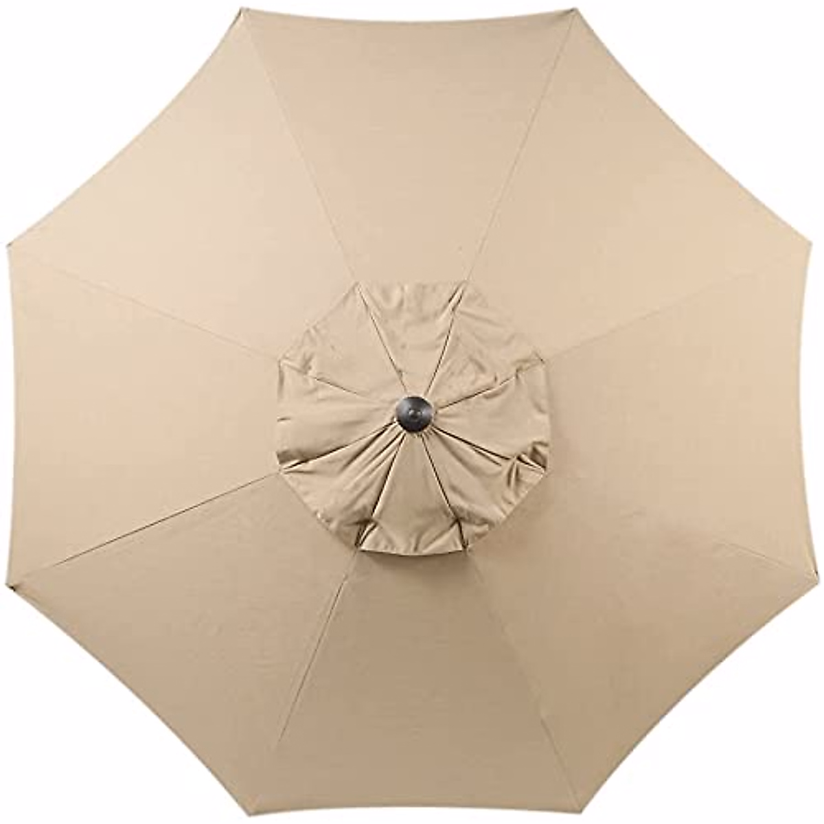 11ft Patio Umbrella Replacement Canopy Market Umbrella Top Outdoor Umbrella Canopy with 8 Ribs,Faded Resistant and UPF 50+ Sun Protection Sunbrella Fabric (Beige)