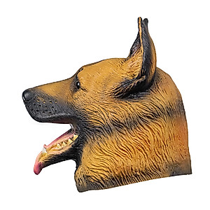 Dog Head Mask for Adult, Animal Costume Mask Halloween Latex Mask
