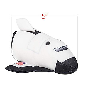 ArtCreativity Stuffed Space Shuttle Plush Toys for Kids, Set of 2, 5 Inch Soft and Cuddly Astronaut Spaceships- Cute Nursery Décor & Bedtime Toys, Best Gift for Birthday or Baby Shower