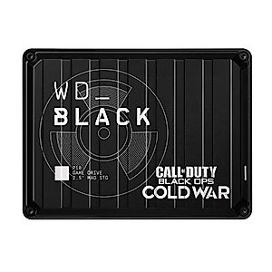 WD BLACK 2TB P10 Game Drive Call of Duty Special Edition: Black Ops Cold War, Portable External Hard Drive HDD, Compatible with Playstation, Xbox, and PC - WDBAZC0020BBK-WESN