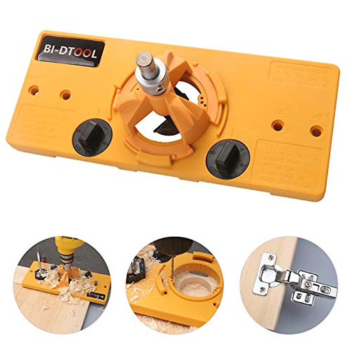 BI-DTOOL 35mm Hinge Drilling Jig Hole Guide Woodworking Tools for Kitchen Cabinet Doors Hinge