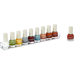 YIEZI Nail Polish Organizer 84 Bottles of 7 Layers Sunglass Organizer Acrylic Display Rack Eyeglasses Storage Essential Oils Holder Makeup Organizer No Tool Needed Assembly, Clear (2 Pack)