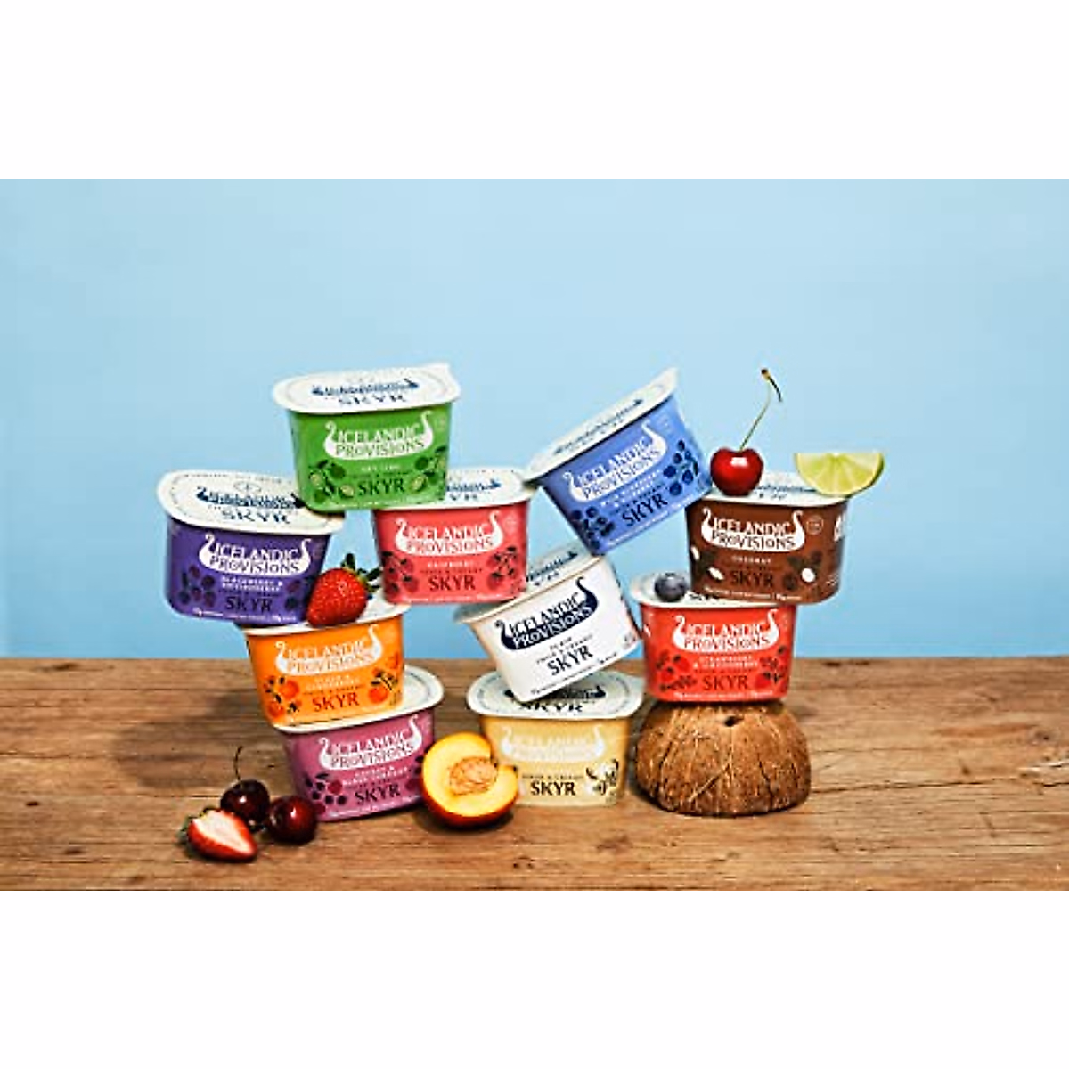 Icelandic Provisions, Peach and Cloudberry Thick and Creamy SKYR, 5.3 Ounce