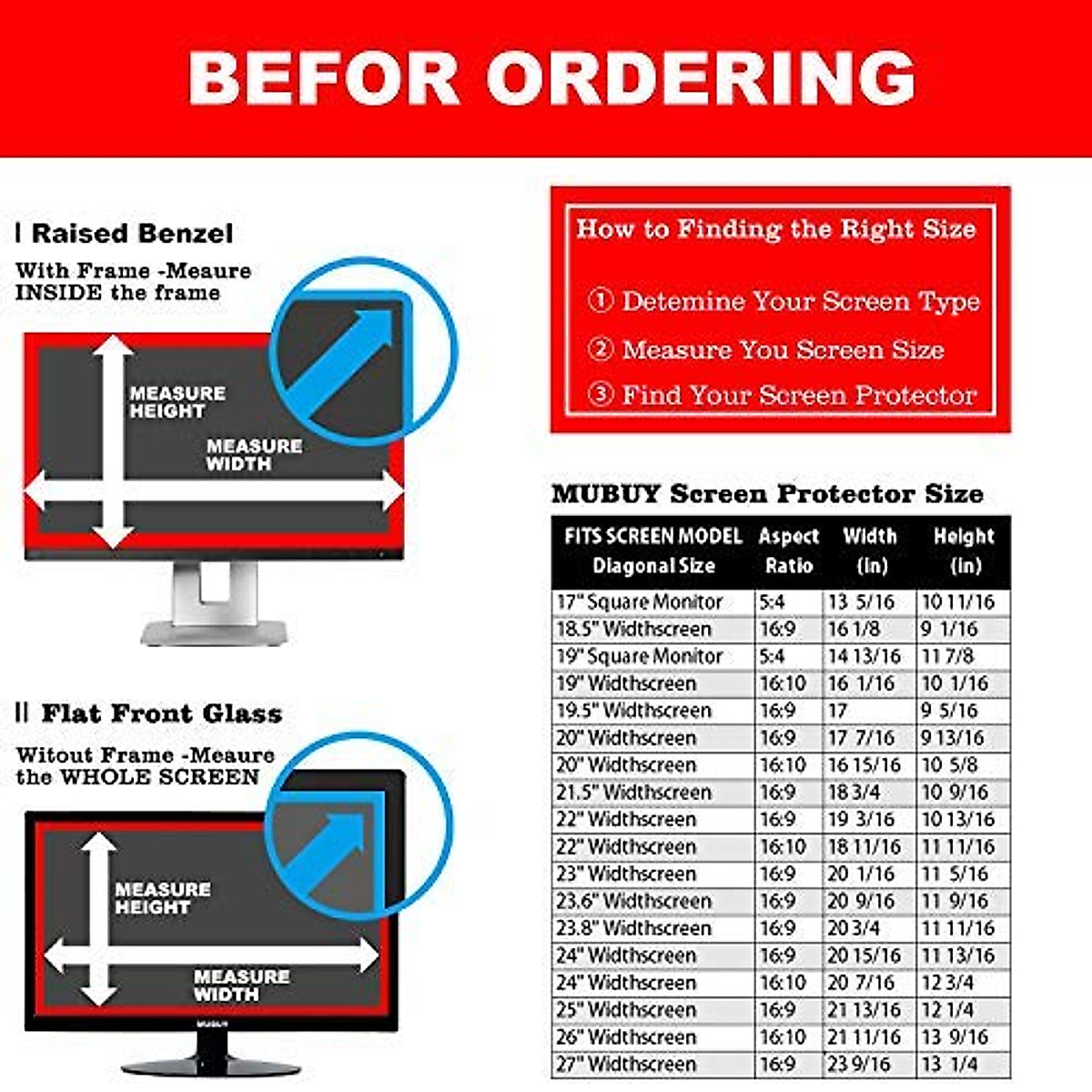 27" Anti Blue Light Anti Glare Monitor Screen Protector Design for Diagonal 27 Inch 16:9 Aspect Ratio Monitor Screen, Anti Fingerprint Reduces Digital Eye Strain Help You Sleep Better 597 x 336 mm