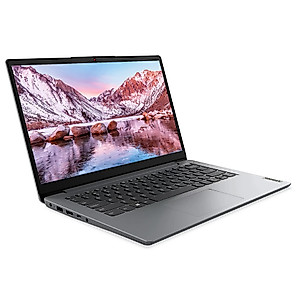 Lenovo Newest IdeaPad 1i 14inch HD Laptop, Intel Quad-Core Processor, 4GB RAM, 256GB Storage(128GB eMMC + 128GB SD Card), 1 Year Microsoft 365, WiFi 6, Webcam, HDMI, 10Hr Battery Life, Win 11 S