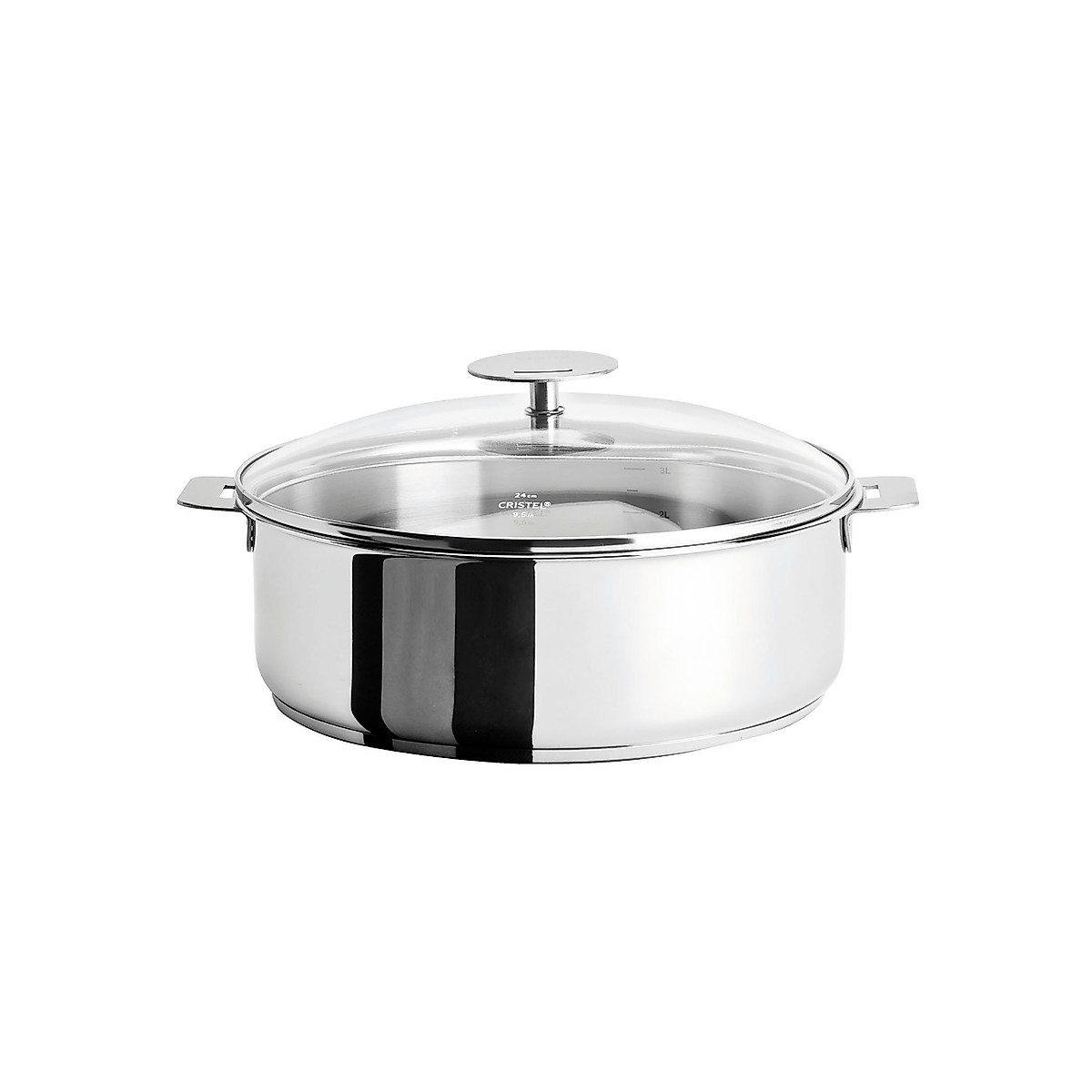 Cristel Casteline Saute Pan, 7 quart, Silver