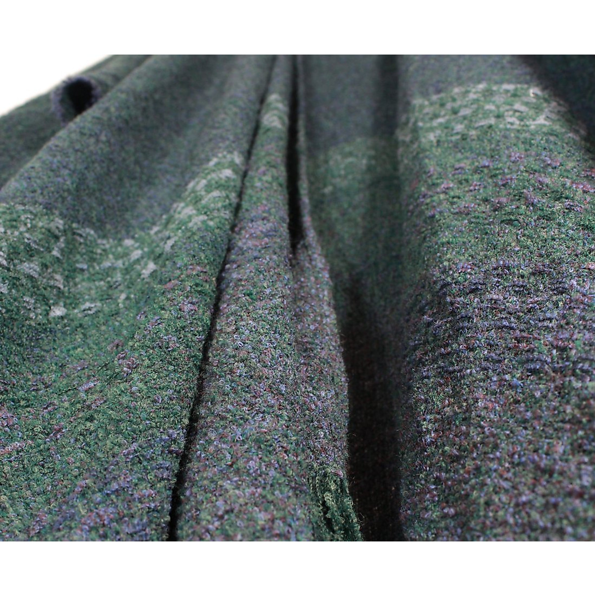 Kerry Woollen Mills Celtic Ruana Long Shawl Irish Wool Lambswool Blackberry Green