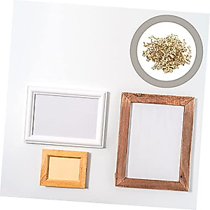 160pcs Photo Frame Turnbuckle Sawtooth Hangers Picture Clips Floater Frames Arts and Crafts Kit Picture Frame Hardware Backing Clips Metal Photo Frame Buckle to Rotate Repair