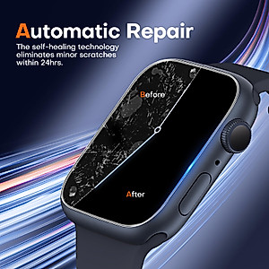 LϟK 8 pack TPU Screen Protector for Apple Watch Series 9 8 7 41mm - Self-Healing Anti Scratch 0 Bubble HD Touch Sensitive Upgrade Flexible Film for iWatch S9 41mm
