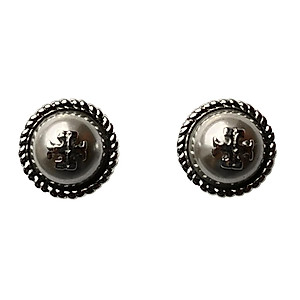Tory Burch Rope Pearl Stud Earring 79112 Silver 020