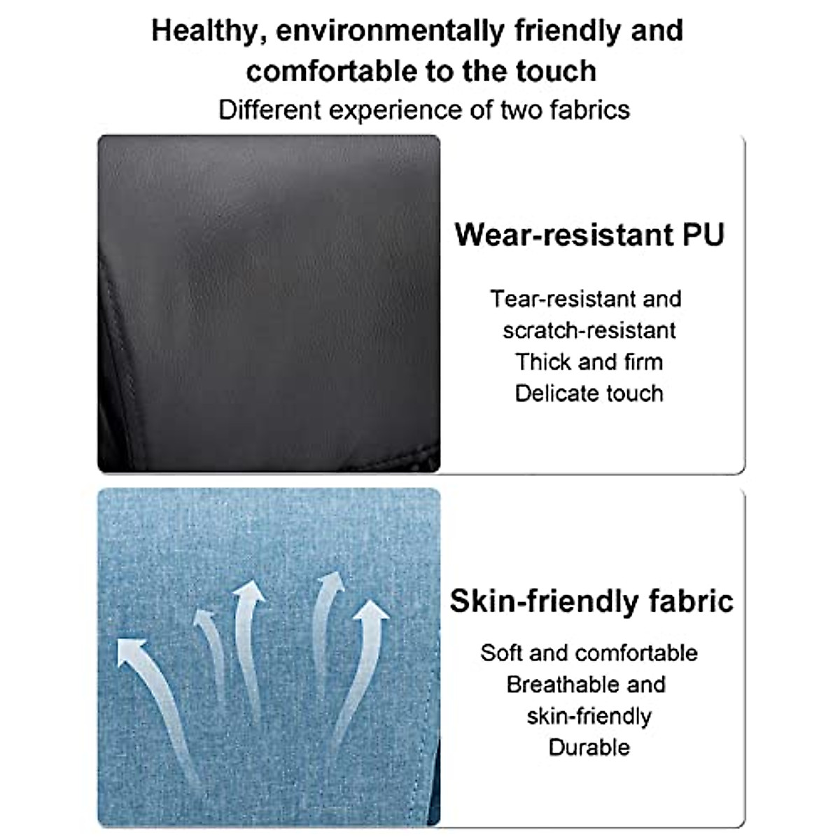 MayNuo Office Chair Gaming Chair Computer Chair Office Guest Chair No Wheels,Pu Leather Waiting Room Chairs Comfy Conference Side Chair with Arms,Modern Dining Room Chairs Sturdy Sitting Chair/Grey 1/