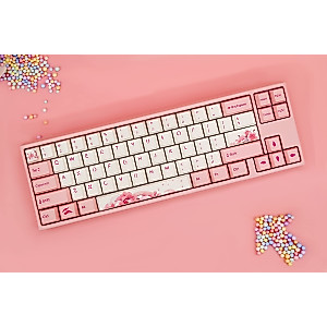 Varmilo Ducky x Miya Mac Pro Sakura R2 White LED 65% Double Shot PBT Mechanical Keyboard (Cherry MX Red)
