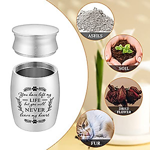 Small Urns for Dog Ashes 3 Inches Mini Pet Urn Aluminum Mini Keepsake Urn for Ashes Small Cremation Urn Ashes Holder for Dog Cat Ashes