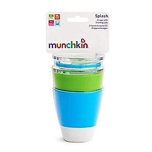 Munchkin Munchkin Splash Cups & Trainer Lids 7oz Assortment, Piece of 1 (Green/Blue)