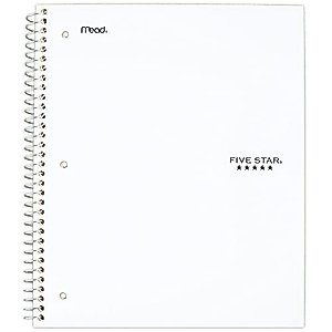 Five Star Spiral Notebook, 3-Subject, Wide Ruled Paper, 10-1/2" x 8", 150 Sheets, Harvest Yellow (930011CJ1)
