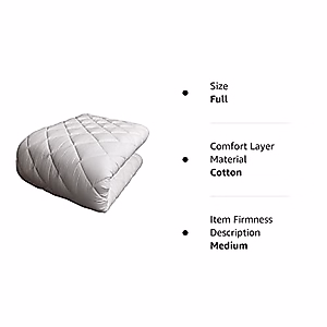 FULI Japanese Futon Mattress, Foldable & Portable Floor Lounger Bed, Roll Up Sleeping Pad, Shikibuton, Made in Japan (White, Full)