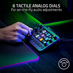Razer Stream Controller: All-In-One Keypad for Streaming - 12 Haptic Switchblade Keys - 6 Tactile Analog Dials - 8 Programmable Buttons - Designed for PC & Mac Compatibility