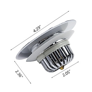 Meprotal Kitchen Sink Drain Strainer, Brass Bathroom Drain Stopper, Pop Up Bathtub Drain Stopper with Filter Hair Catcher