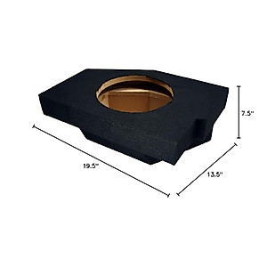 American Sound Connection Compatible with Dodge Ram Quad or Crew Cab Truck 2002-2012 Single 10" Subwoofer Sub Box Speaker Enclosure