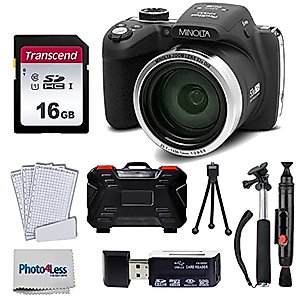 Minolta MN53 Digital Camera + 16GB Memory Card + Top Value Accessory Bundle! (Black)