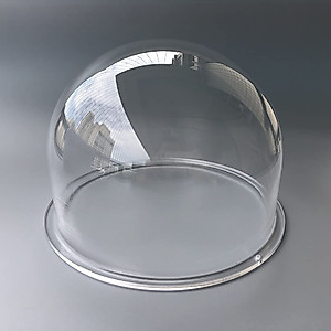OwlCat 7.67 Inch Diameter 195mm Acrylic Glass Clear Dome Cover Heightened Surveillance Security CCTV Cameras Dome Protective Housing Transparent Case Monitor Hemisphere Shell, 195x130